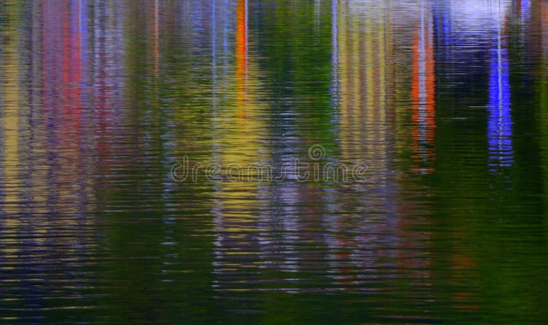 Colorful Water Reflection of Buildings Stock Photo - Image of refected ...
