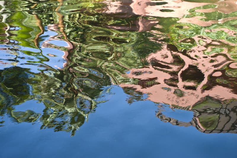 Painting in the Water Reflections Stock Photo - Image of abstract ...