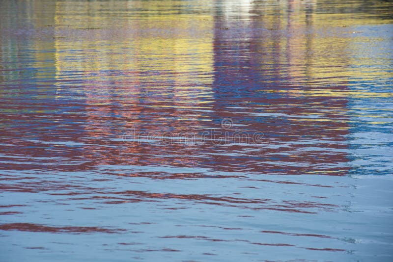 Colorful Reflections on Sea Water - Beautiful Water Background ...