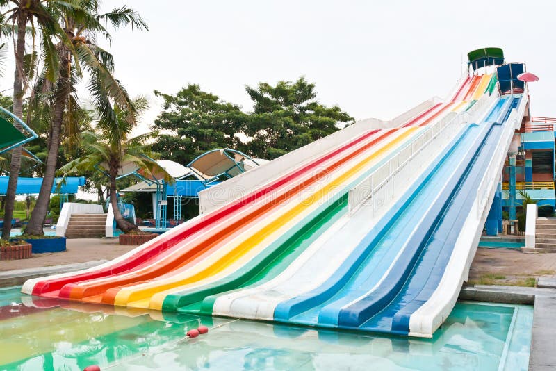 Colorful water slider stock photo. Image of aqua, strip - 23246404