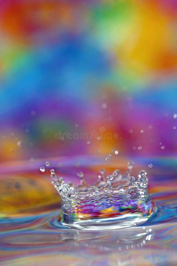 Colorful Water Drop and Splash Stock Photo - Image of blue, liquid ...