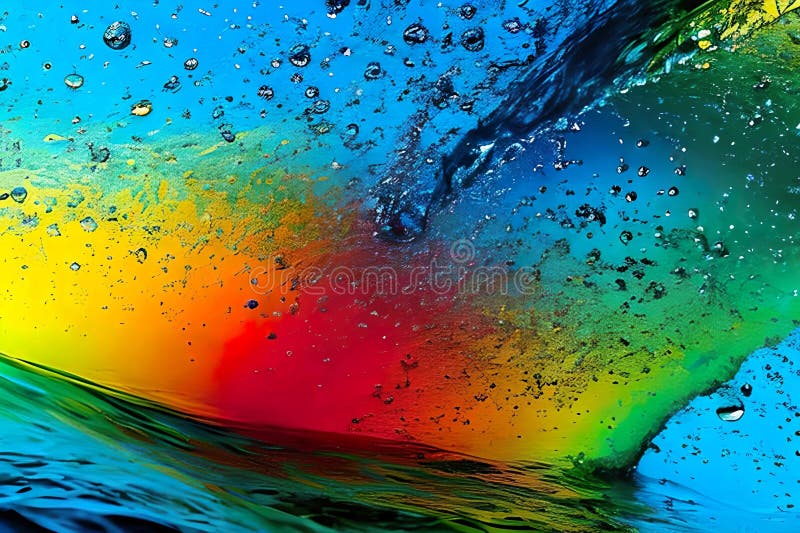 Colorful water splash stock illustration. Illustration of blue - 272030312