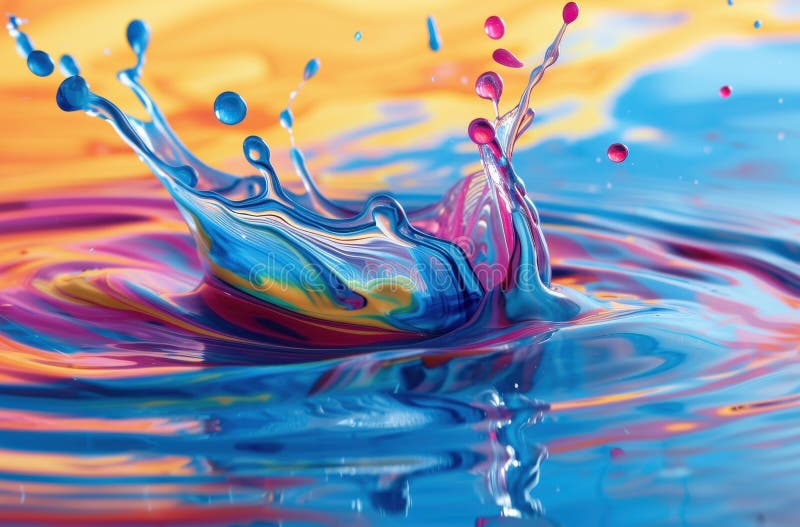 Colorful water splash stock illustration. Illustration of blur - 321394121