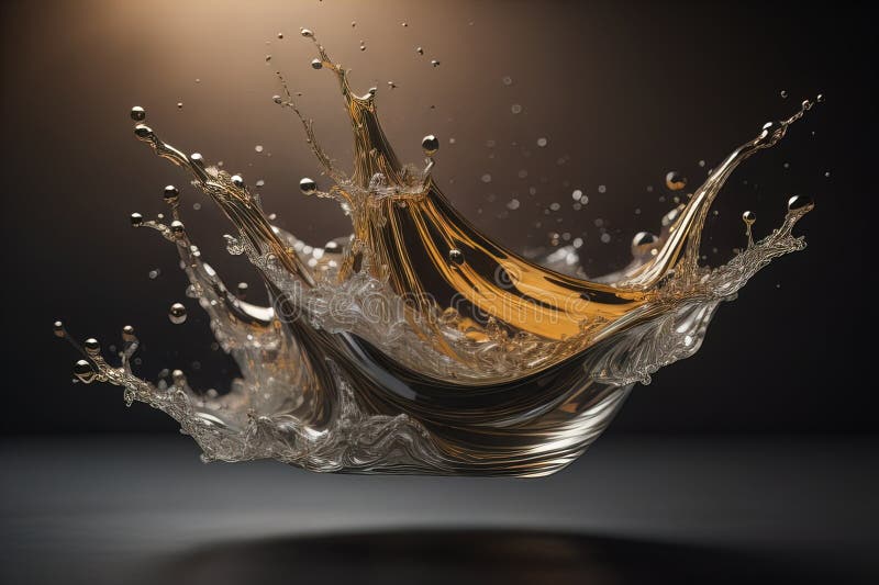 A Colorful Water Splash on a Gradient Background. Ai Generative Stock ...