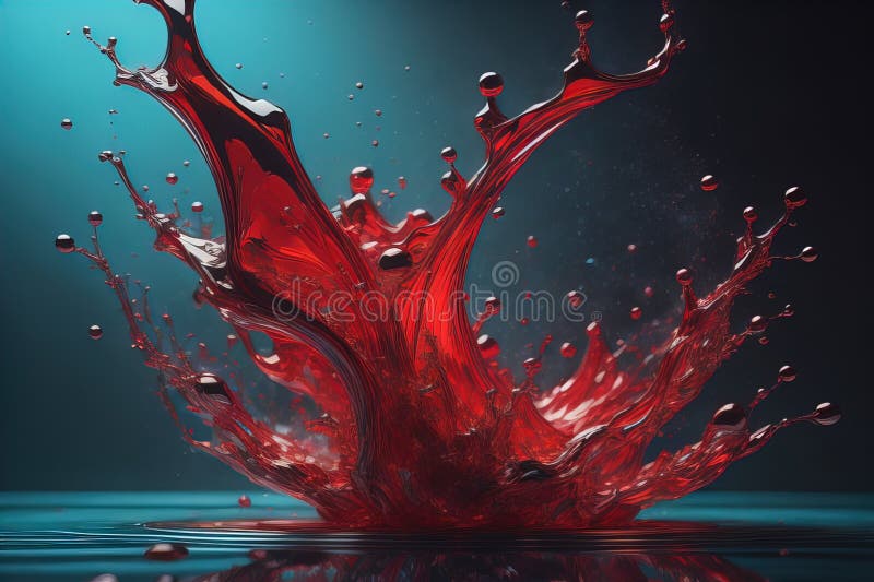 A Colorful Water Splash on a Gradient Background. Ai Generative Stock ...