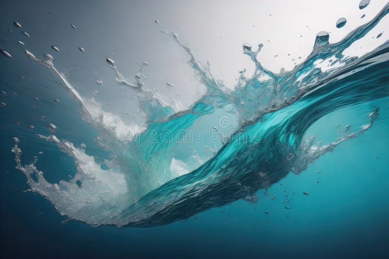 A Colorful Water Splash on a Gradient Background. Ai Generative Stock ...