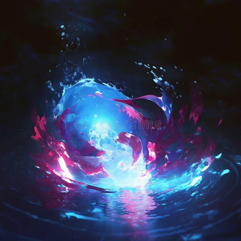 Colorful water splashes stock illustration. Illustration of bright ...