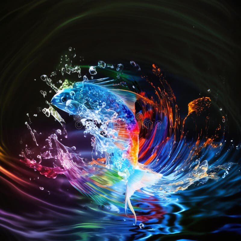 Colorful water splashes stock illustration. Illustration of circle ...