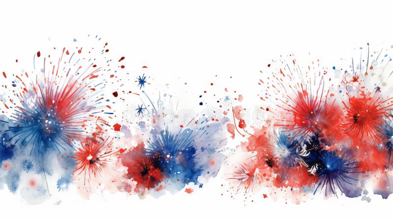 July 4th Fireworks Border Stock Illustrations – 279 July 4th Fireworks ...