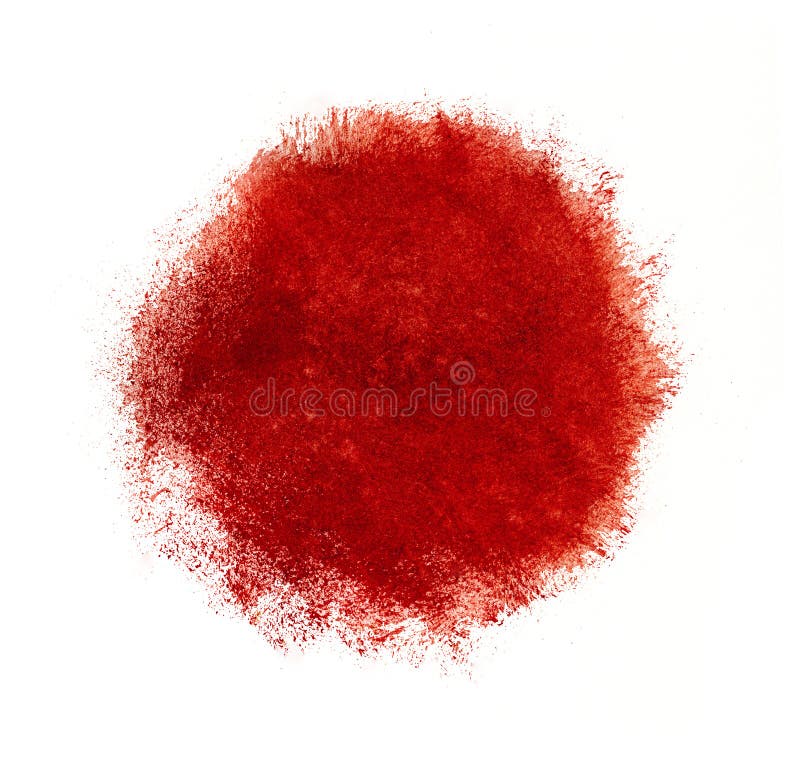 Colorful Watercolor Circle, Red Drop on White Stock Illustration ...