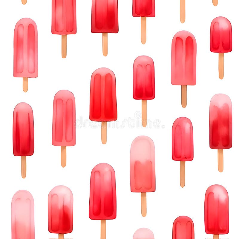 Colorful Watercolor Drawing Lots of Popsicle Patterns Stock ...
