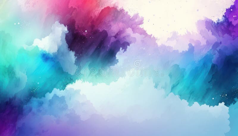 A Colorful Watercolor Painting with a Gradient Tint Background Stock ...