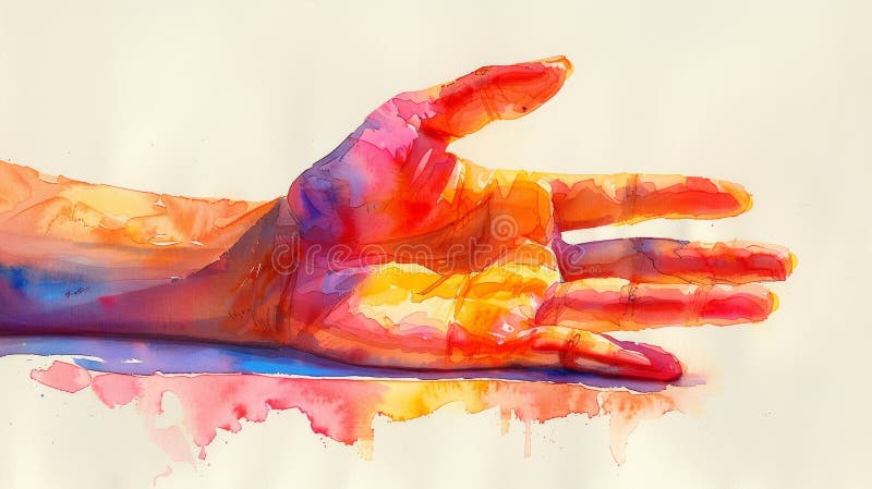 A Painting of a Hand Holding the Earth Stock Photo - Image of harmony ...