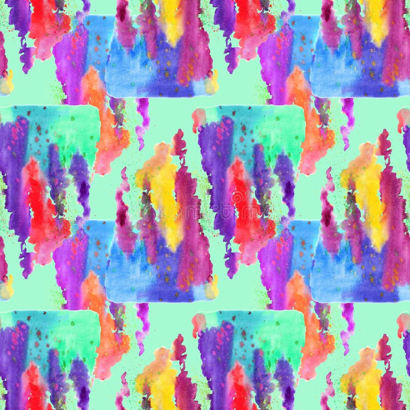 Colorful , Watercolor, Pattern Seamless Stock Illustration ...