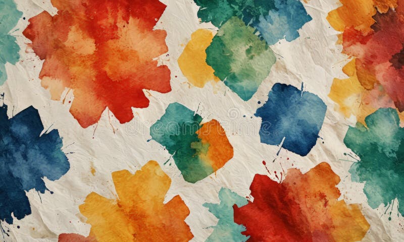 Colorful Watercolor Pattern on White Background Stock Illustration ...