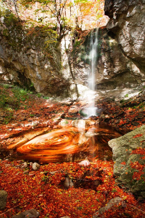 Colorful Waterfall Strata on the Left Fork Stock Photo - Image of ...