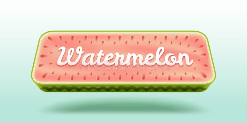 Colorful Watermelon Style Banner. Vector Illustration Stock Vector ...