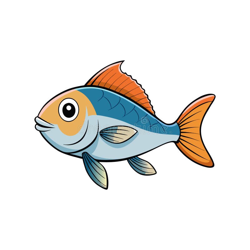 Colorful Watertopper Fish Illustration with Unique Features Stock Photo ...