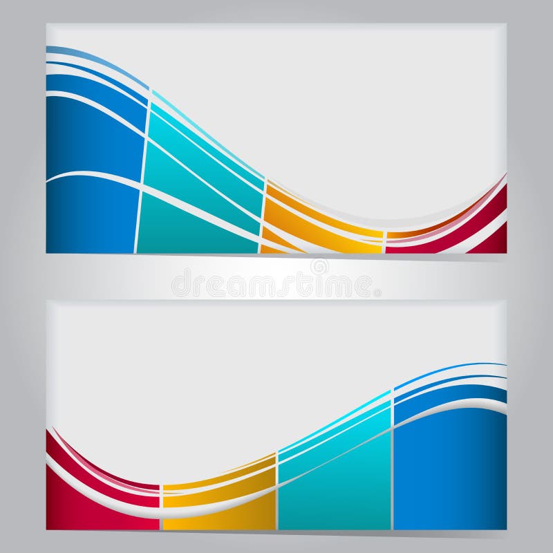 Visiting Card Vector Templates Stock Vector - Illustration of green ...