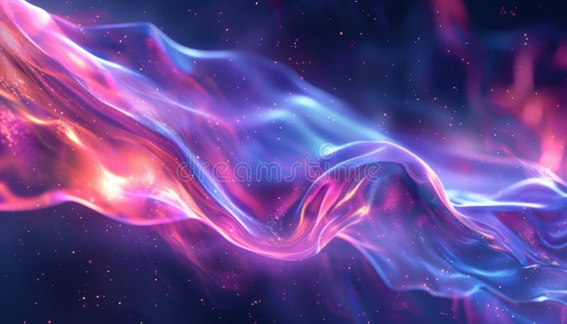 Abstract Cosmic Wave in Vibrant Colors with Swirling Patterns in a Dark ...