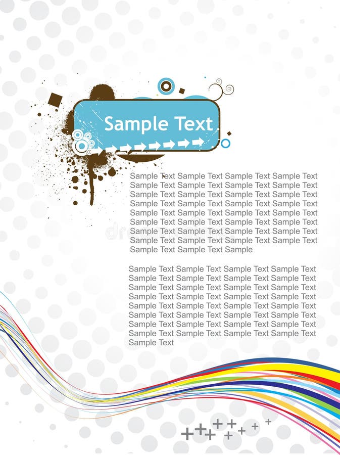 Colorful wave flyer design stock vector. Illustration of energy - 6296155