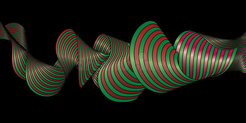 A Colorful Wave. Gradient Design of a Sinuous Line Stock Vector ...