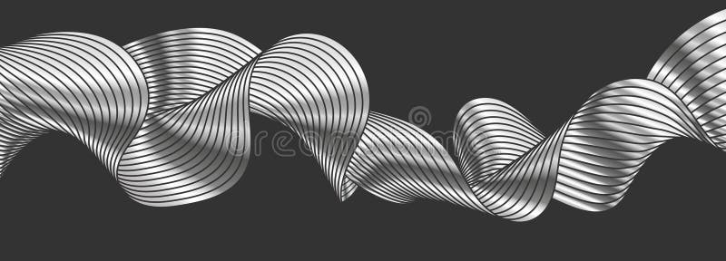 A Colorful Wave. Gradient Design of a Sinuous Line Stock Vector ...