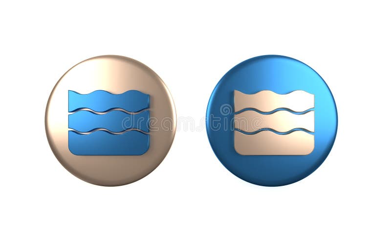 Colorful Wave Icon Isolated on White Background. Circle Button Stock ...