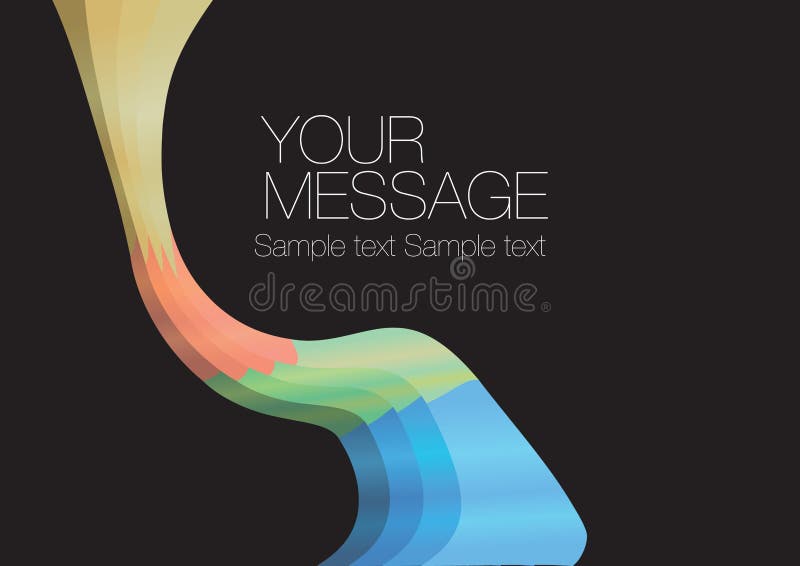 Colorful wave layout stock vector. Illustration of flow - 38181296