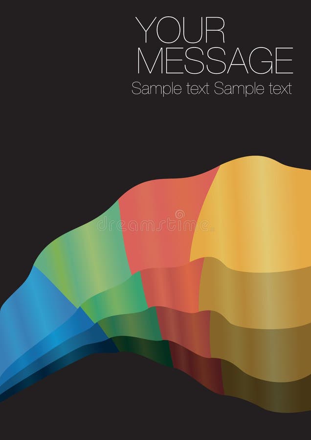 Colorful wave layout stock vector. Illustration of composition - 38181330