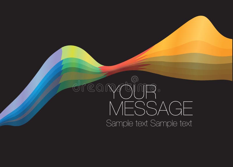 Colorful Wave Layout Design Stock Vector - Illustration of light ...