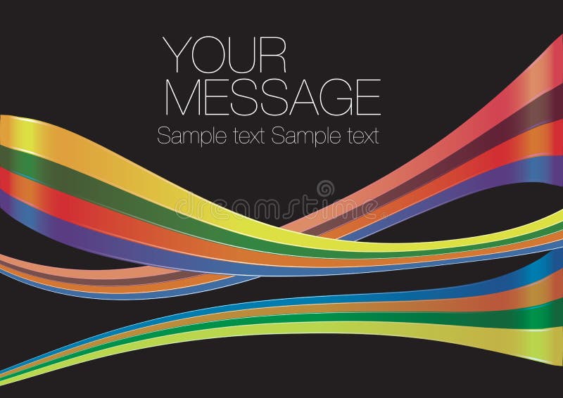 Colorful Wave Layout Design Stock Vector - Illustration of color ...