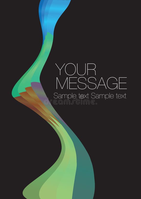 Colorful Wave Layout Design Stock Vector - Illustration of futuristic ...