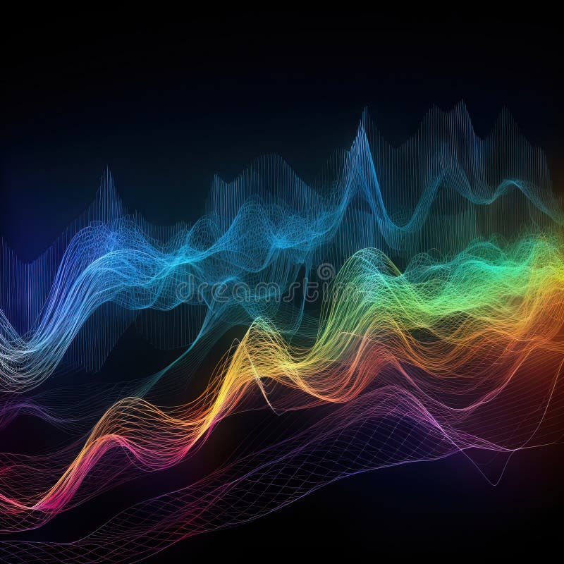 A Colorful Wave of Light on a Black Background with a Black Background ...