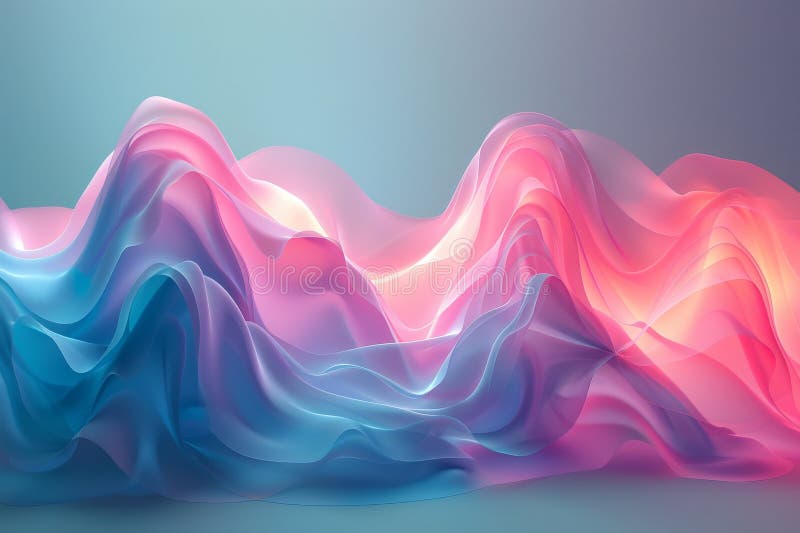 A Colorful Wave of Light with a Blue and Pink Hue Stock Photo - Image ...