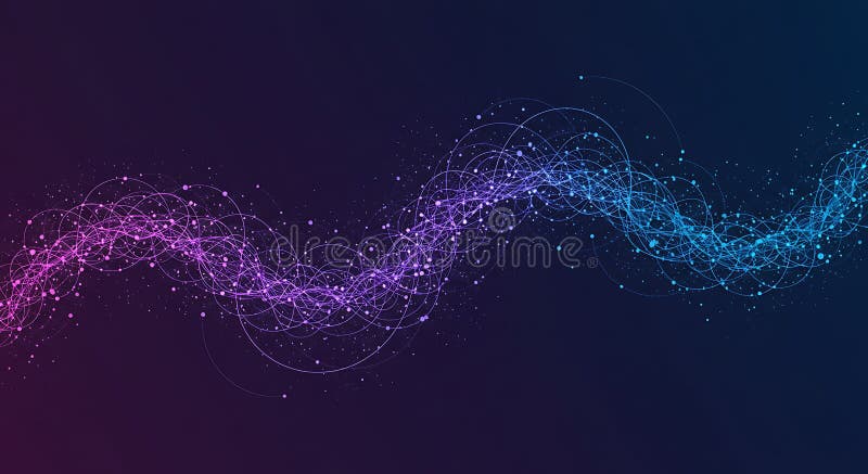 Colorful Wave-like Pattern Composed of Interconnected Circles and Lines ...