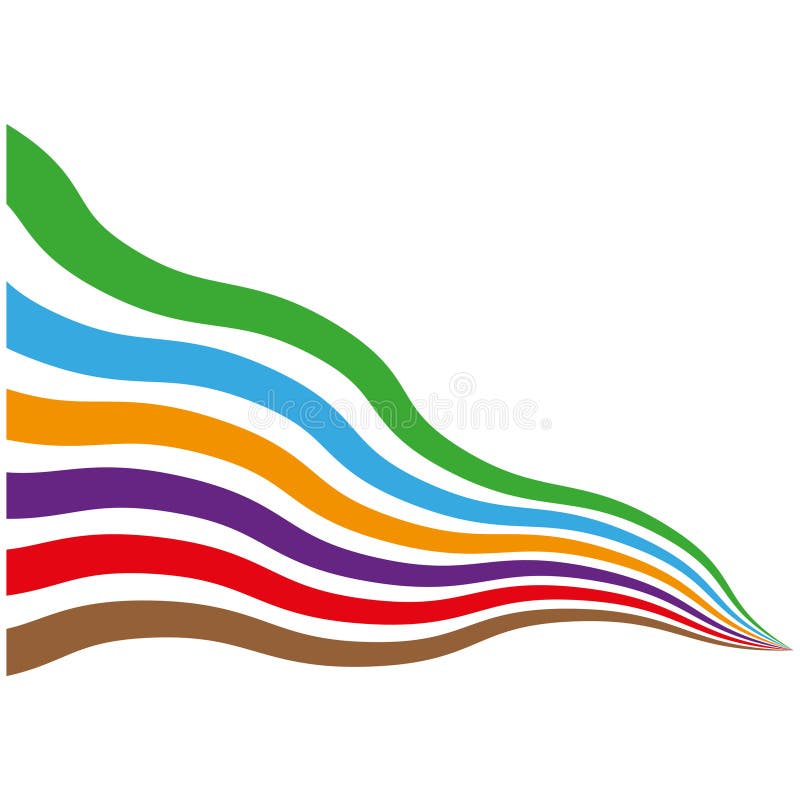 Colorful Wave Lines. Flowing Ribbon Design. Abstract Vector Pattern ...