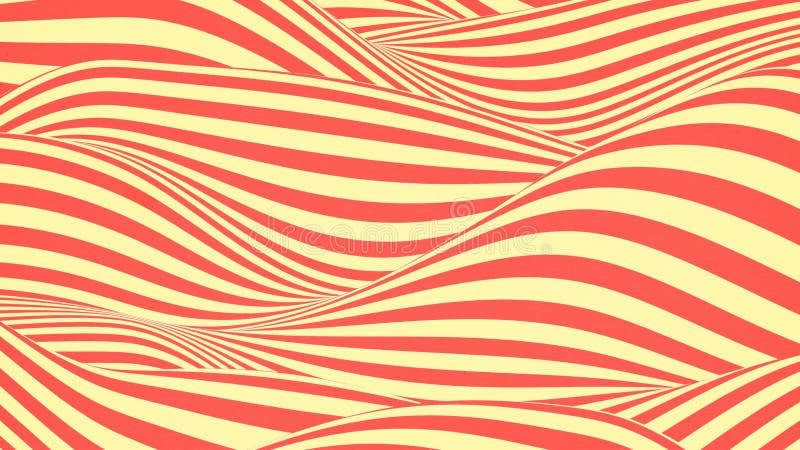 Colorful Wave Loop Animation. Futuristic Geometric Horizontal Lines ...