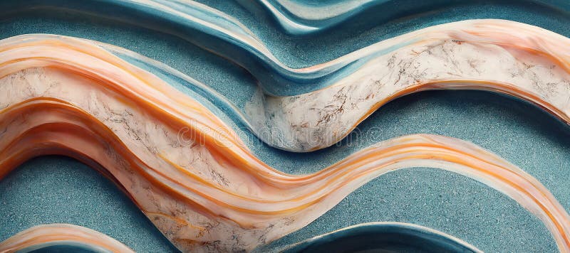 Colorful Pastel Wave Marble Texture Background Stock Illustration ...