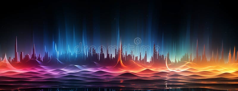 Colorful Wave Music Equalizer Banner Stock Illustration - Illustration ...
