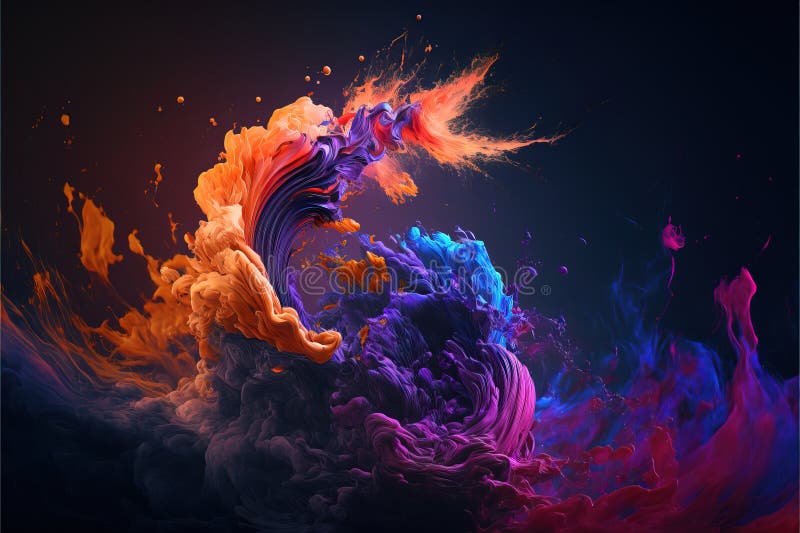 A Colorful Wave of Paint is Shown in this Image of a Wave of Paint is ...