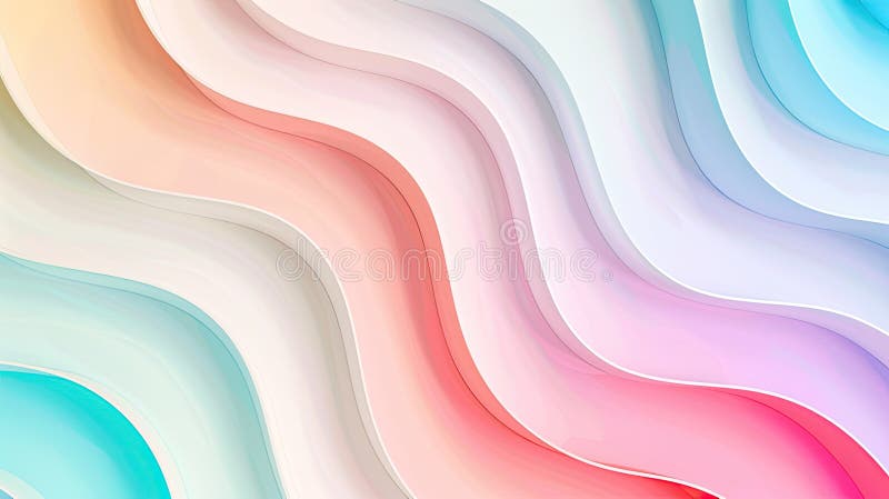 Pastel Wave Abstract stock illustration. Illustration of background ...