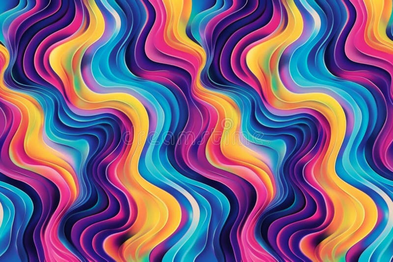 Colorful Wave Patterns stock illustration. Illustration of layers ...