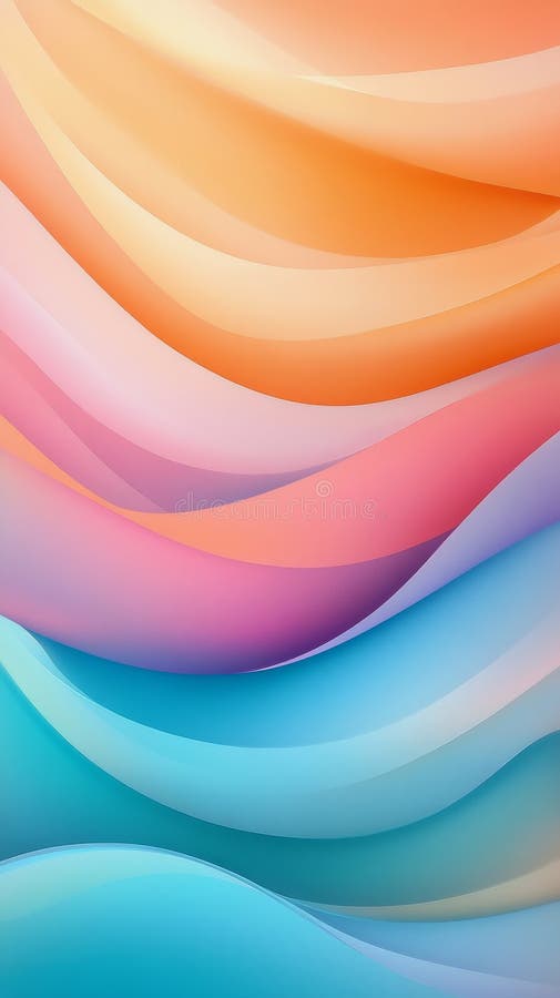 Colorful Wave Patterns Create an Abstract Background with Soft Color ...
