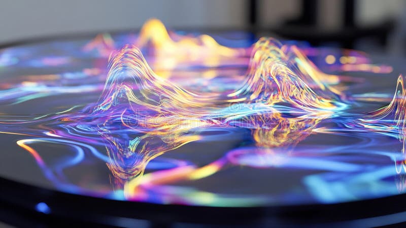 Colorful Wave Patterns Create a Mesmerizing Display on a Modern ...