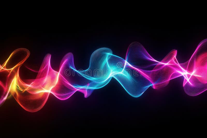 Colorful Wave Patterns Creating a Vibrant Visual Experience in Digital ...