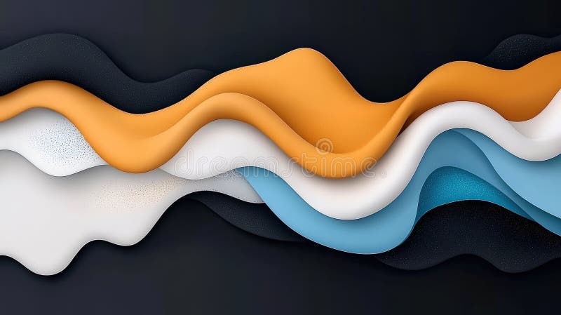 Colorful Wave Patterns on a Dark Background Modern Abstract Design ...