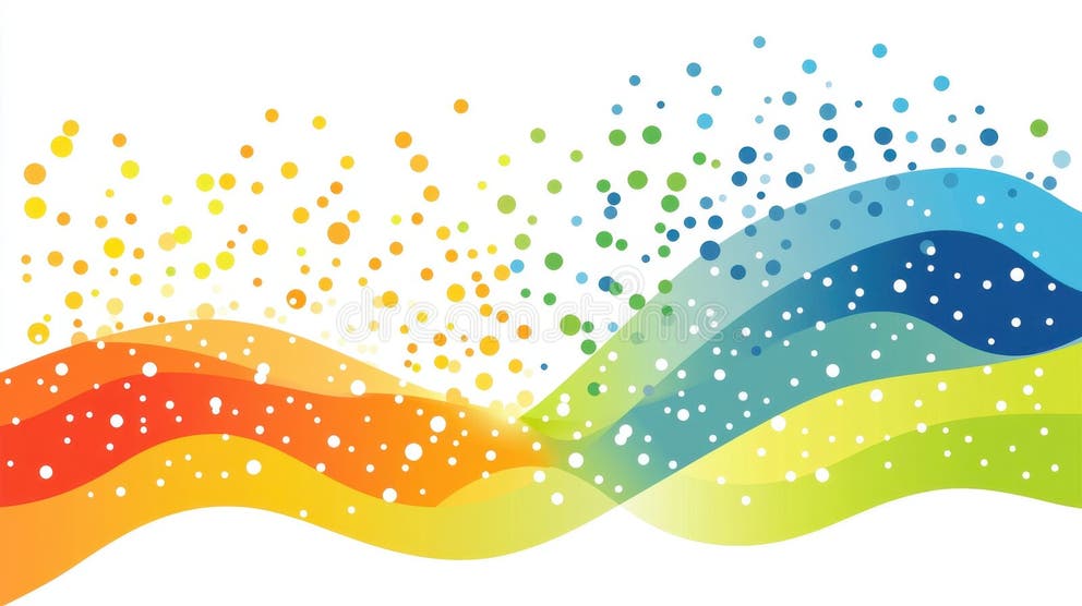 Colorful Wave Patterns with Dots Stock Photo - Image of aesthetics ...