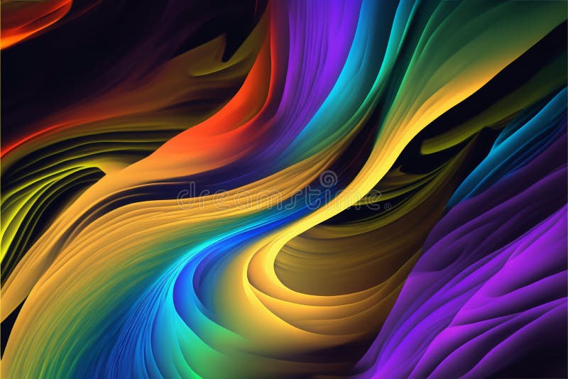 Colorful Wave RGB Lines Structure Abstract Background Generative AI ...