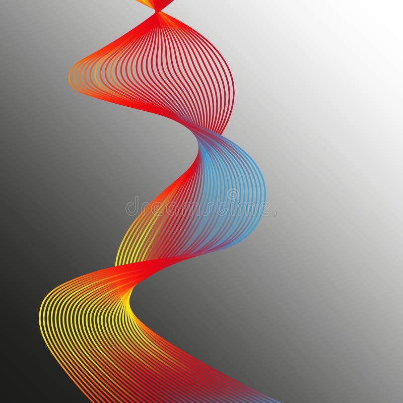 Colorful Wave Ribbon. Gradient Flowing Lines. Abstract Smooth Curves ...